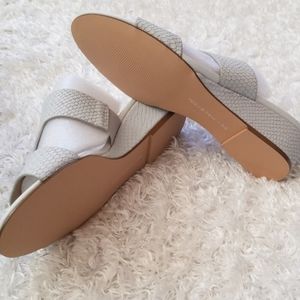 H by Halston | Shoes | Nwt Leather Snake Embrossed Slides Sandals ...